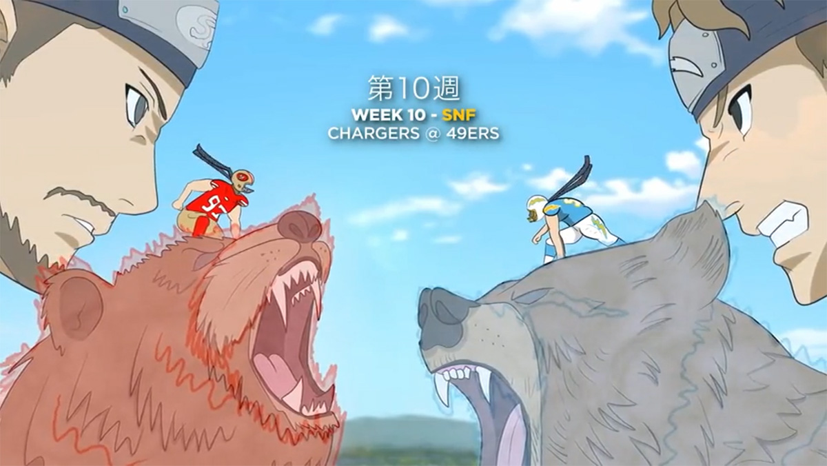 LA Chargers anime NFL schedule trailer parodies Demon Slayer, Attack on ...